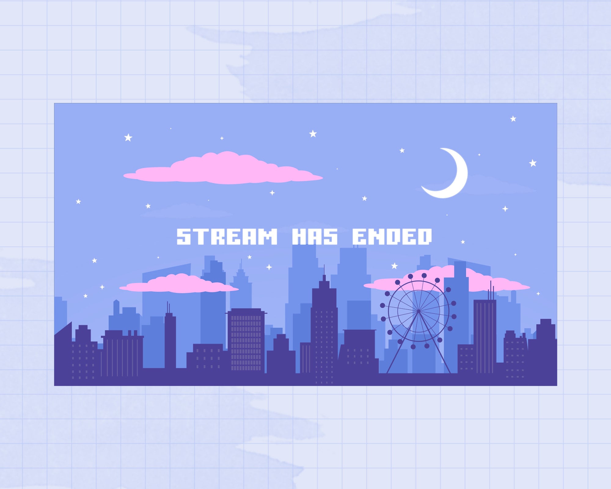 X5 Animated Stream Screens City Stars / Starting Soon / Kawaii ...