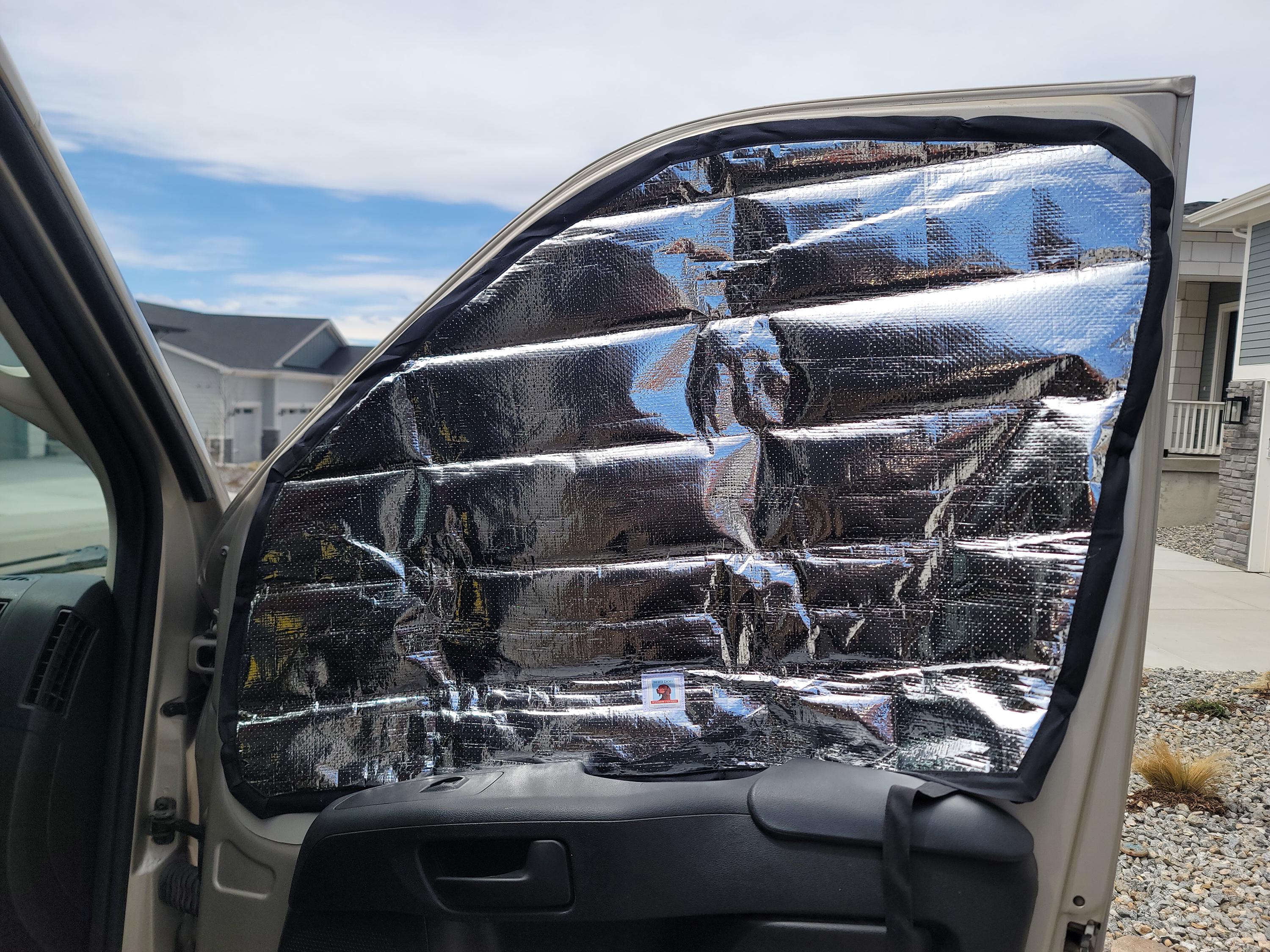 Insulated Front Door Window Covers Transit Sprinter Promaster Black ...