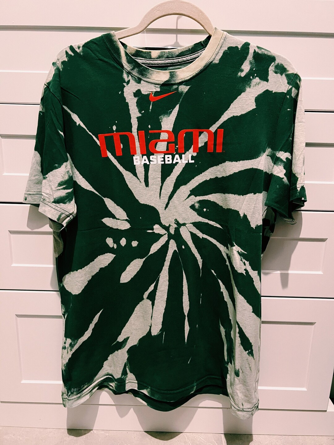 University of Miami Tie Dye Tee - Etsy
