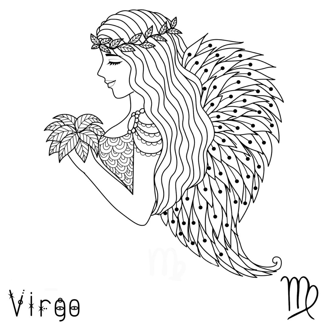 Virgo Themed Design File Set Horoscope Zodiac Digital Download jpeg ...