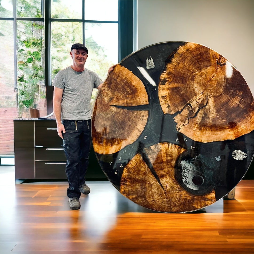 Commissioned Work, Dining Table Artwork, Epoxy Resin Table, River Table ...