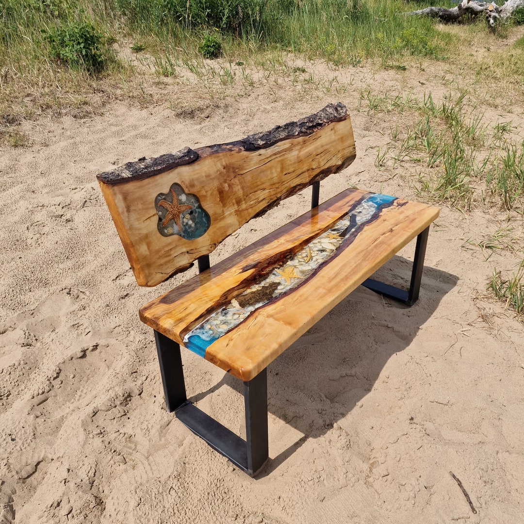 Sea Bench Maritime Bench Garden Bench Made of Birch Wood Unique Work of ...