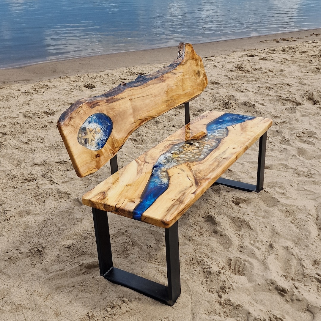 Sea Bench Maritime Bench Made of Maple, LED Lighting Unique Work of Art ...