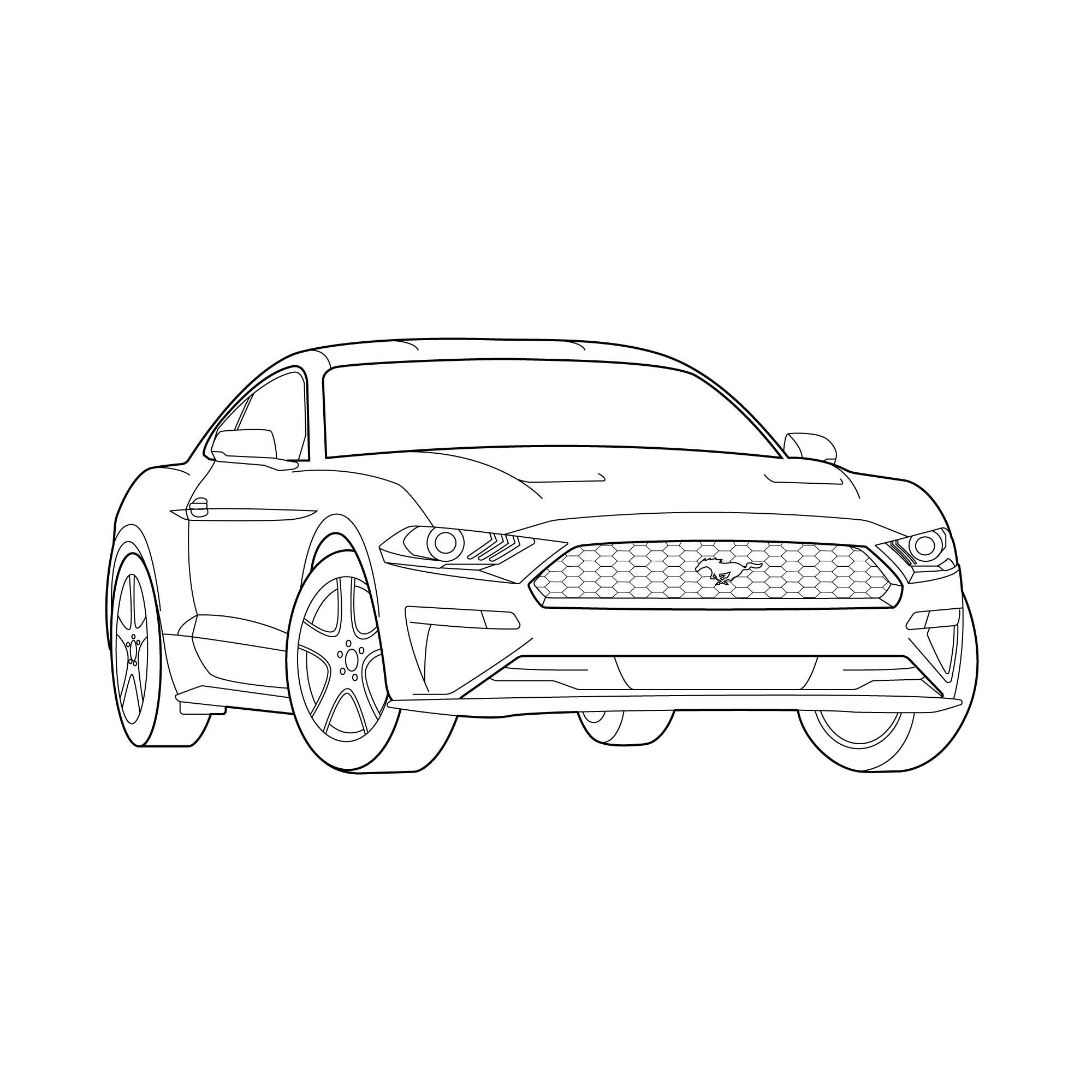 Ford Mustang Coloring Pages