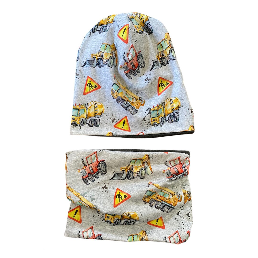 Beanie and Loop Set Excavator Construction Vehicle Construction Truck ...