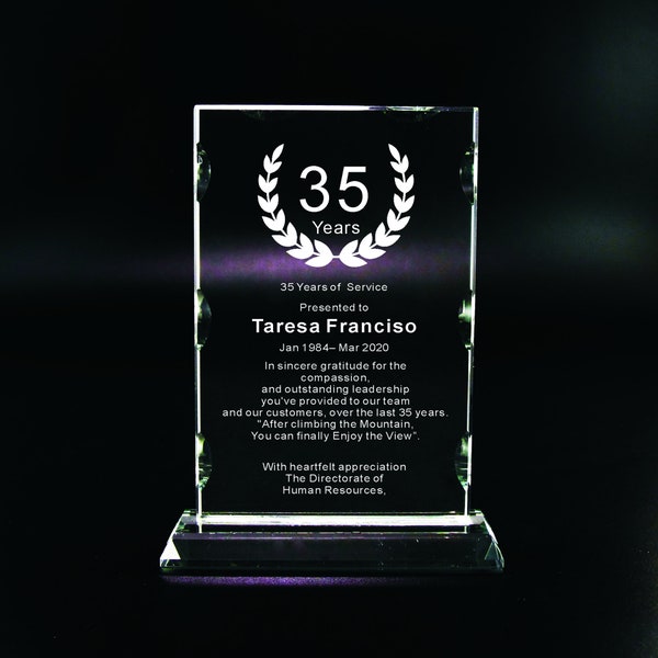 Employee Recognition Trophy - Etsy