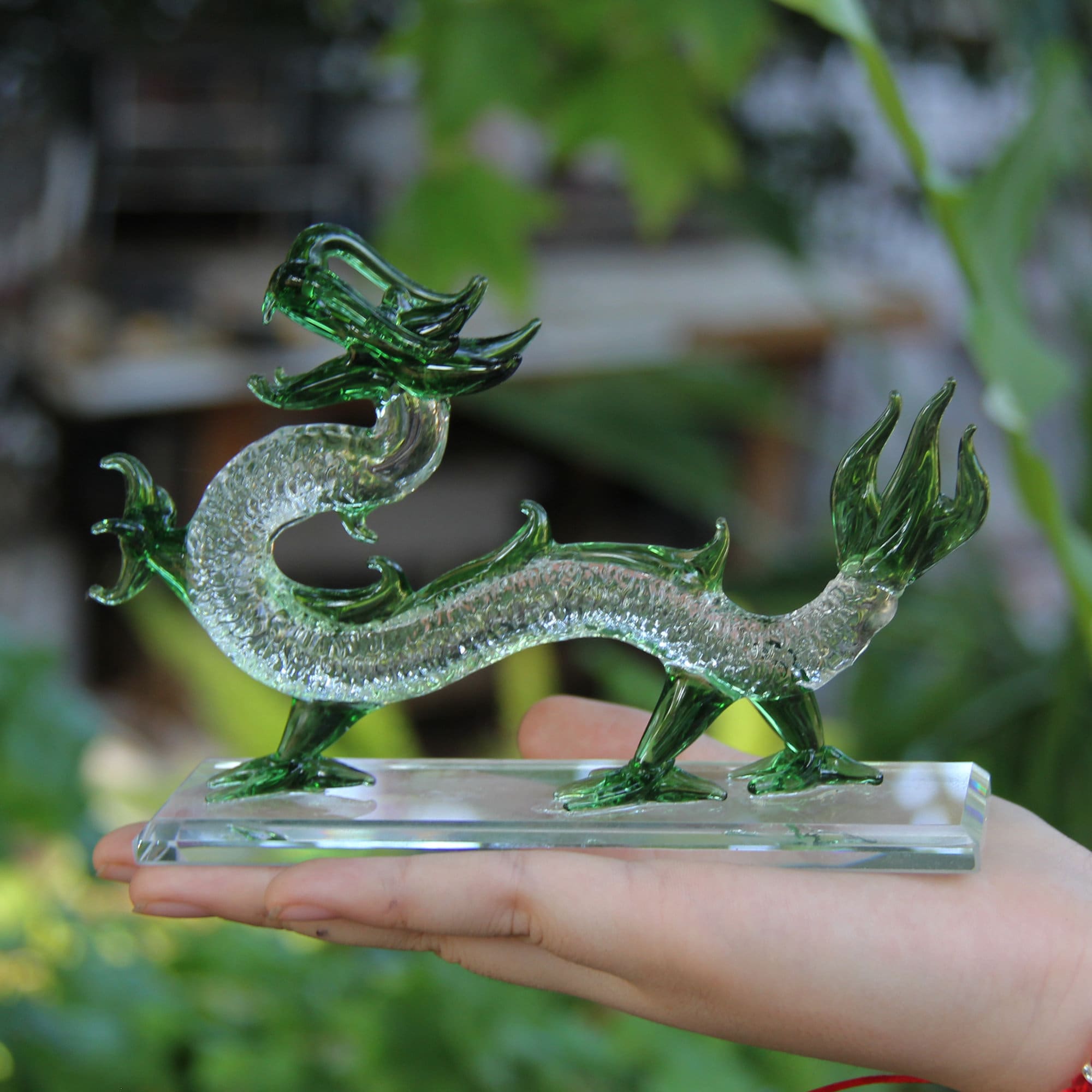 Handmade Glass Dragon Chinese Dragonglass Art Home - Etsy
