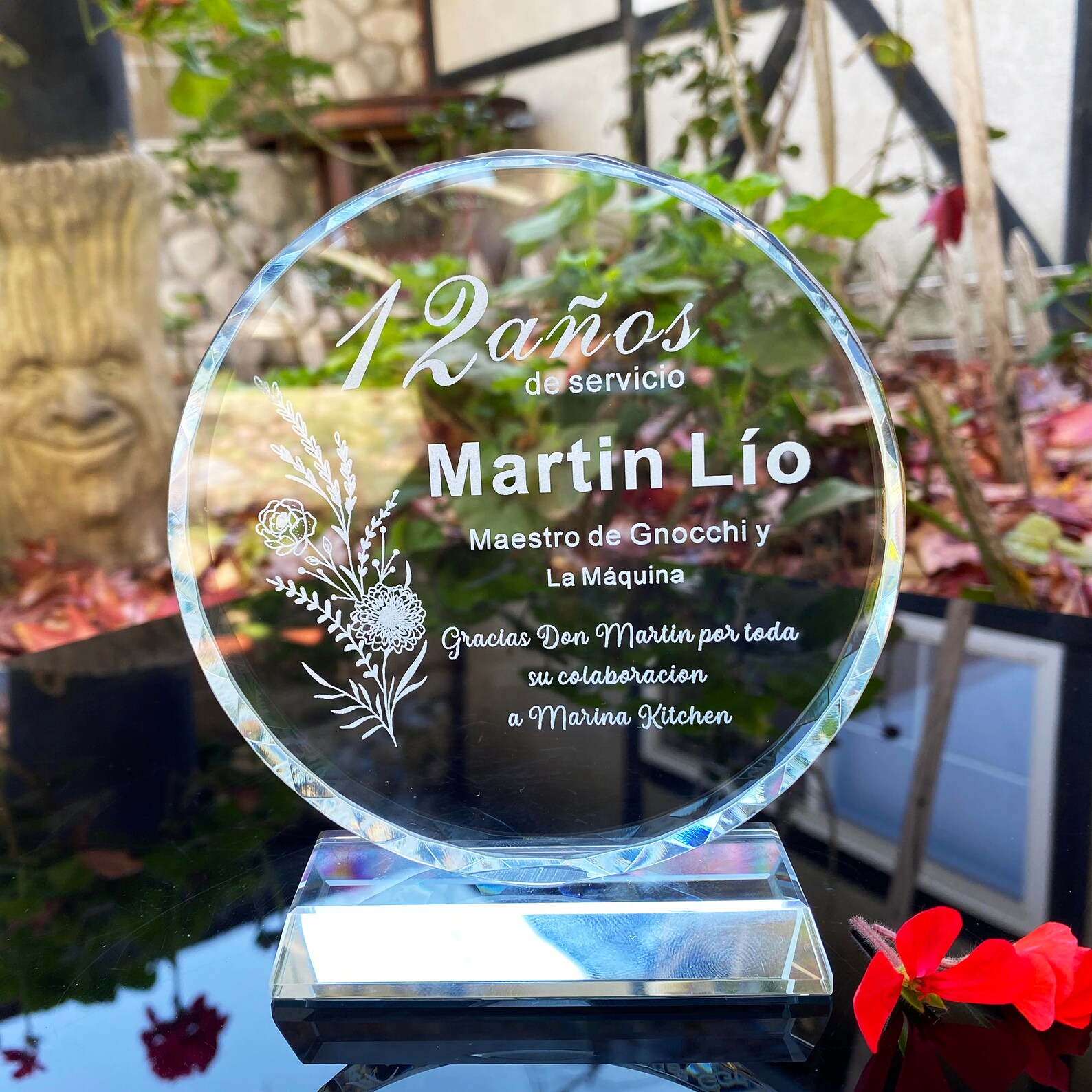 Personalized Crystal Award,employee Retirement Appreciation Gift Plaque ...