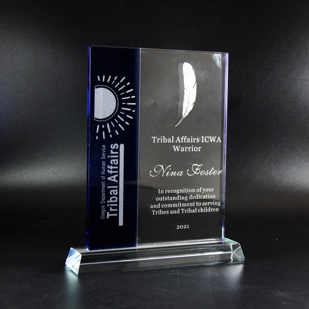 Personalized Crystal Employee Award, Retirement Appreciation Gift ...