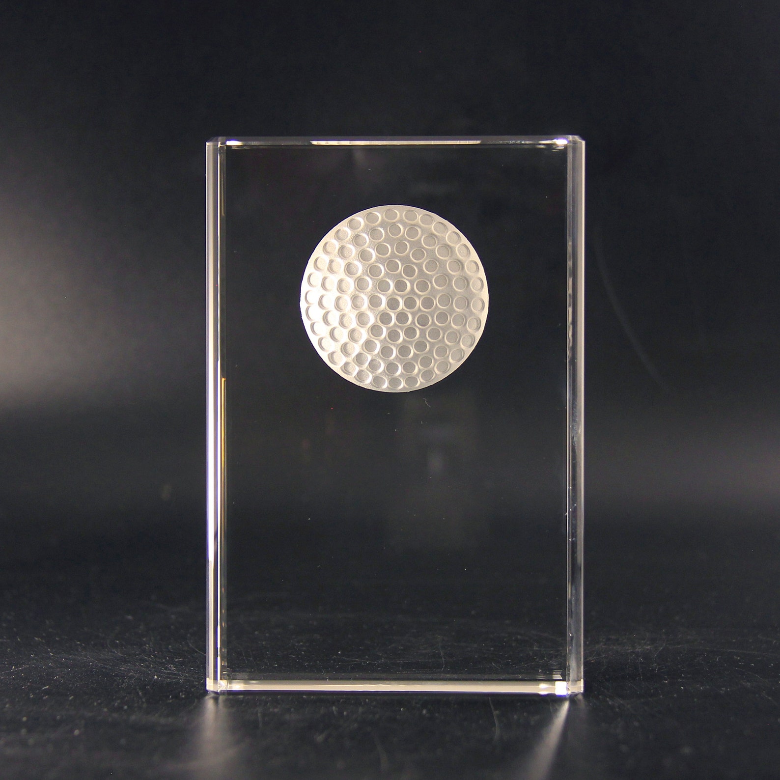 Personalized Crystal Golf Award, Laser Etched K9 Glass - Etsy