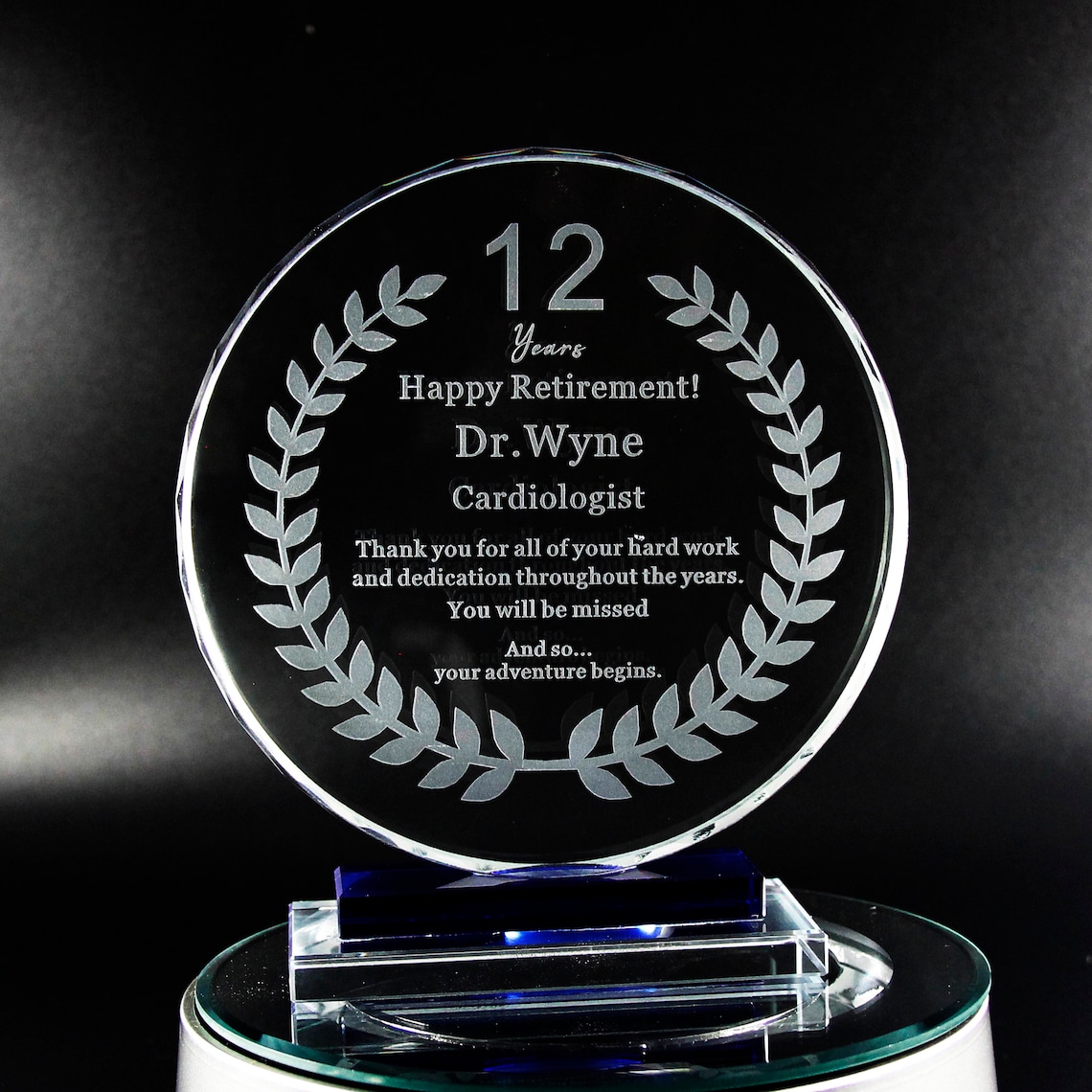 Personalized Crystal Appreciation Plaque Crystal Employee - Etsy
