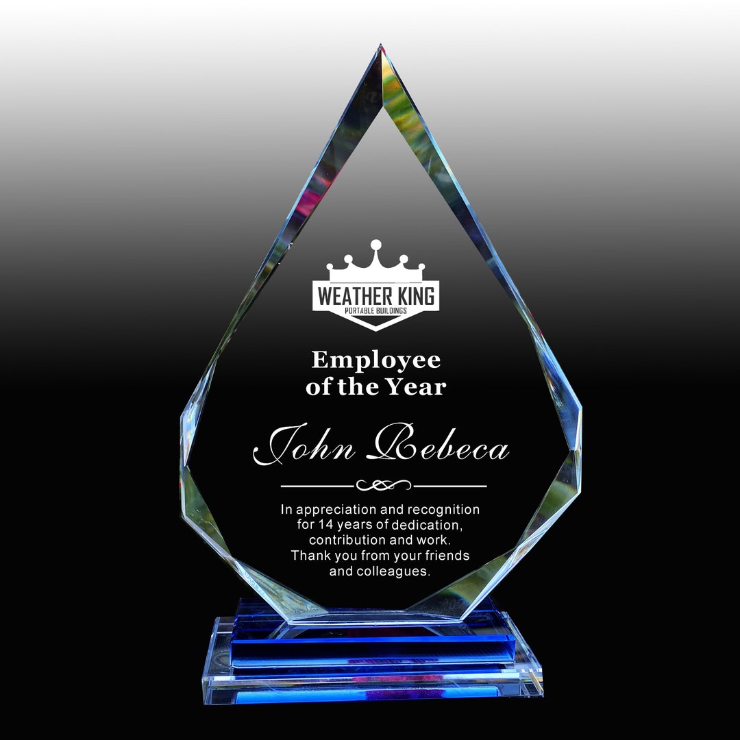 Personalized Crystal Employee Award, Gift for Manager, Staff,custom ...