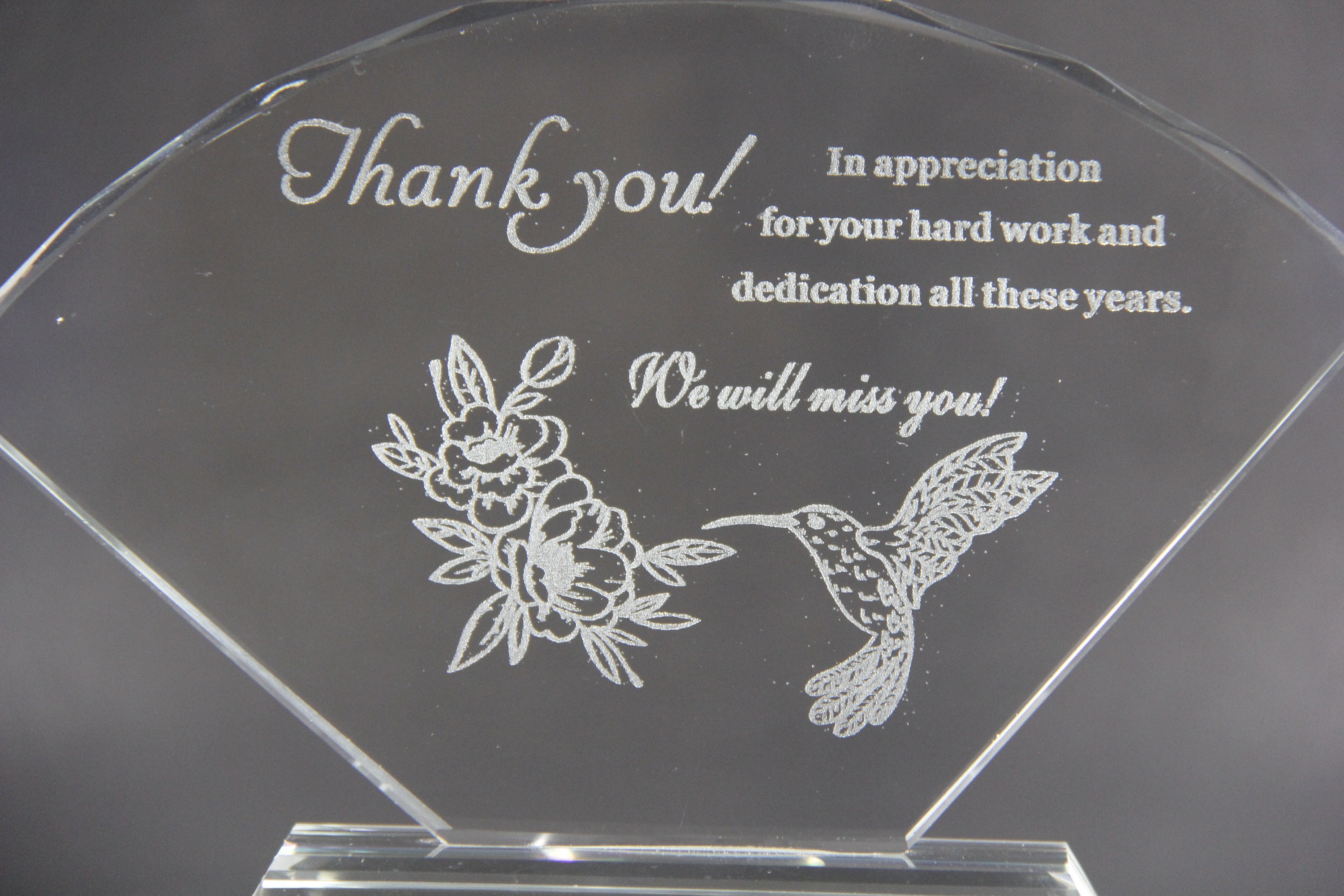 Crystal PlaquePersonalized Crystal AwardRetirement | Etsy