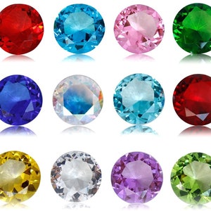 Birthstones Paperweight Glass Diamond 40mm Crystal Art - Etsy