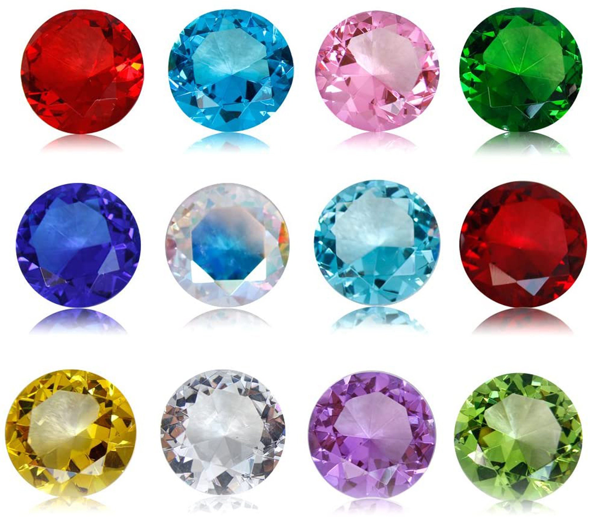 Birthstones Paperweight Glass Diamond 40mm Crystal Art - Etsy