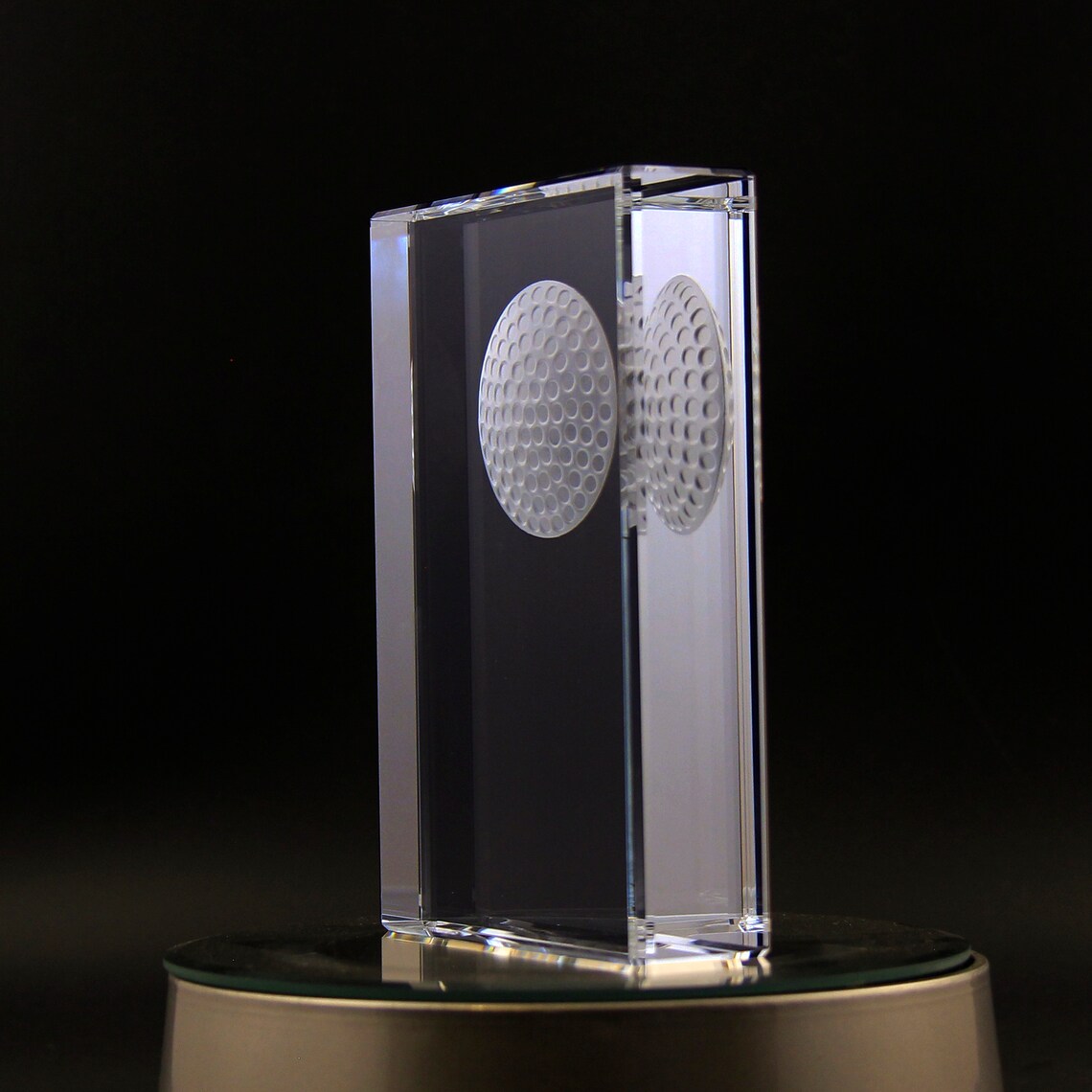 Personalized Crystal Golf Award, Laser Etched K9 Glass - Etsy