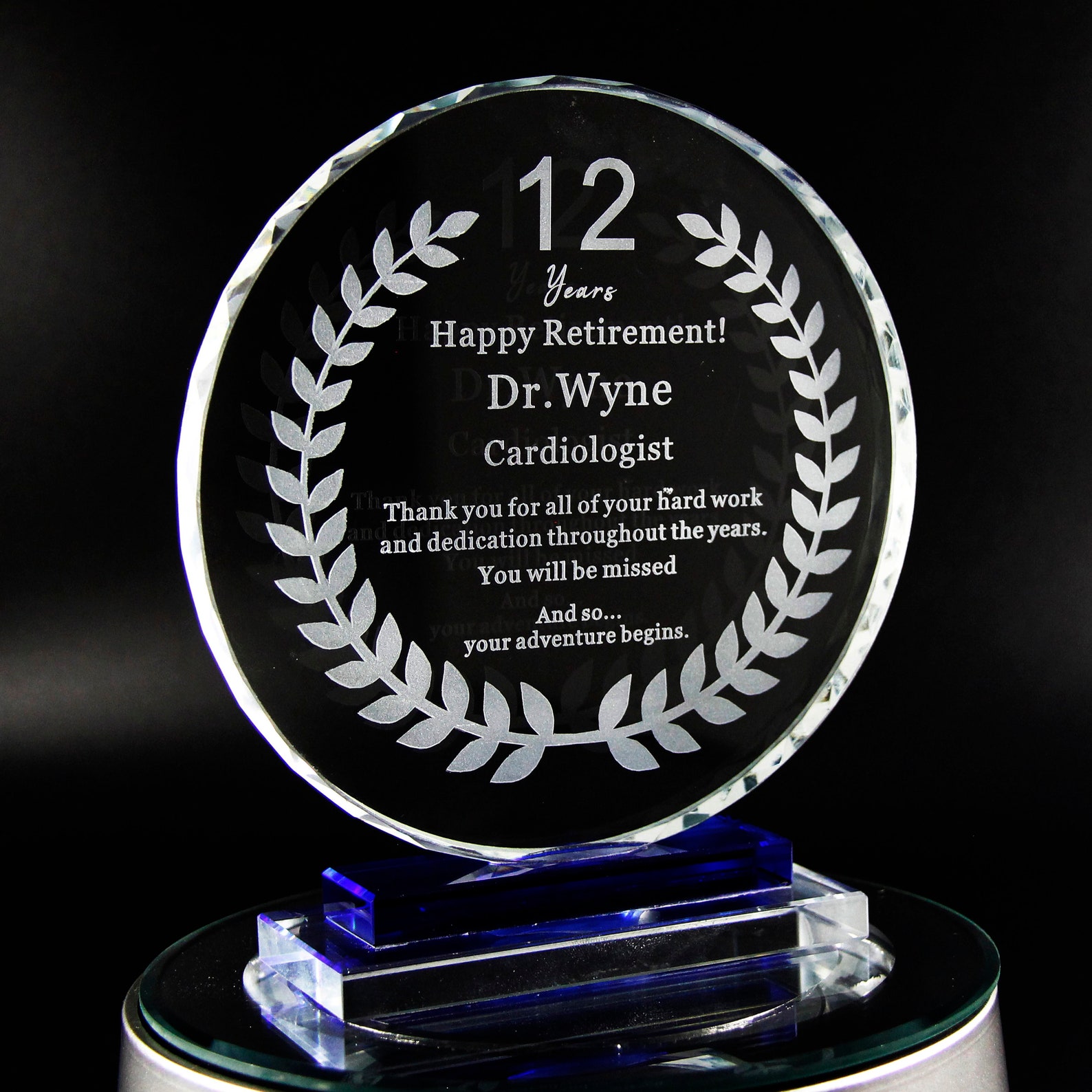 Personalized Crystal Appreciation Plaque Crystal Employee - Etsy