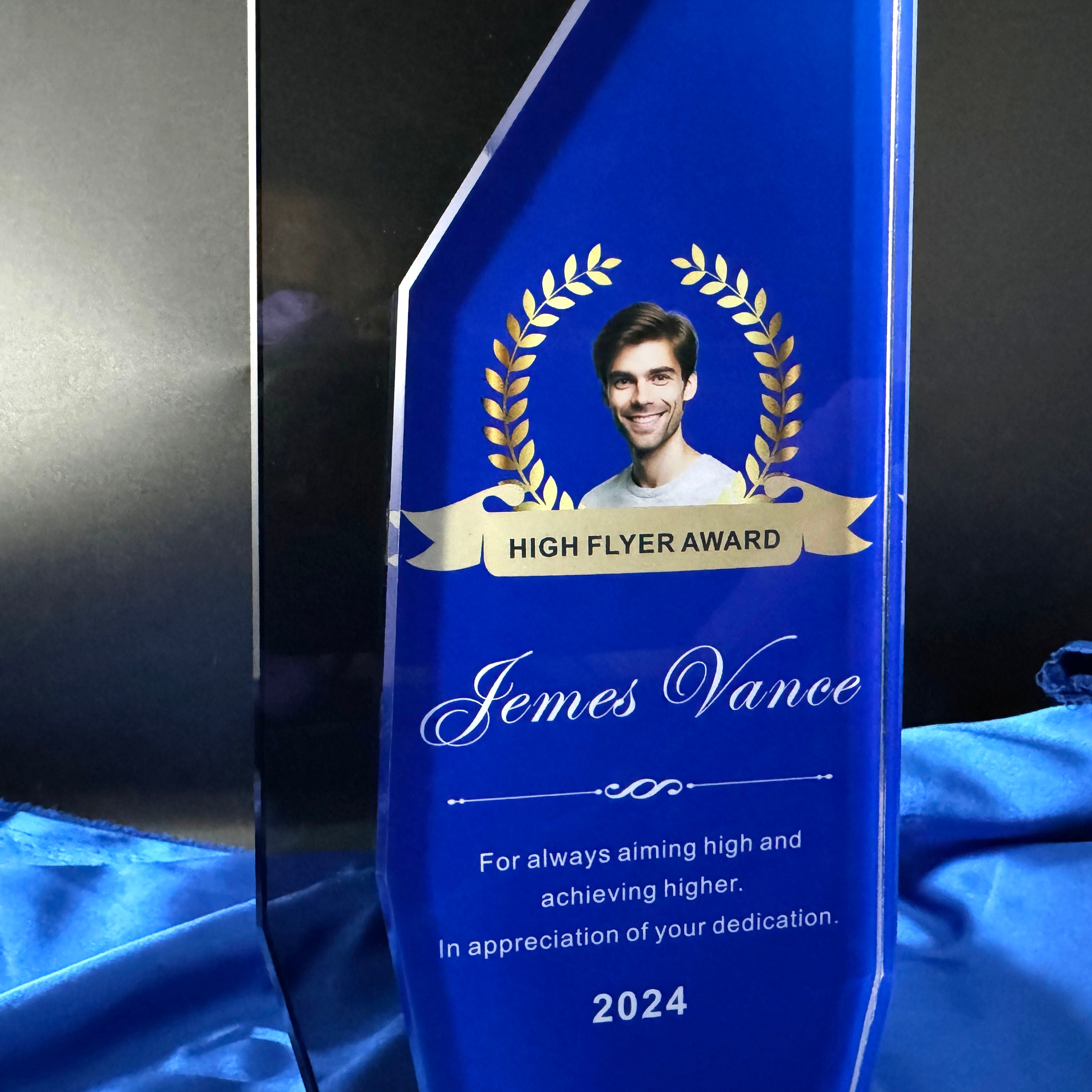 Personalized Crystal Trophy, Award, Retirement Appreciation , Plaque ...