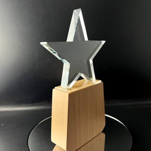 Personalized Engraved Star Award, Trophy, Corporate Trophy, Retirement ...