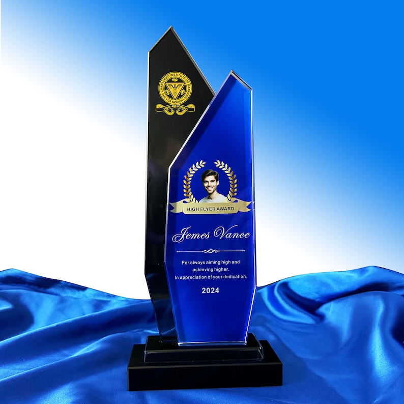 Personalized Crystal Trophy, Award, Retirement Appreciation , Plaque ...