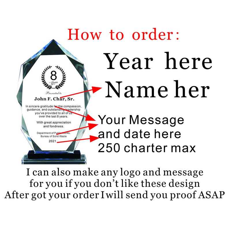 Personalized Employee Retirement Appreciation Awardplaque - Etsy