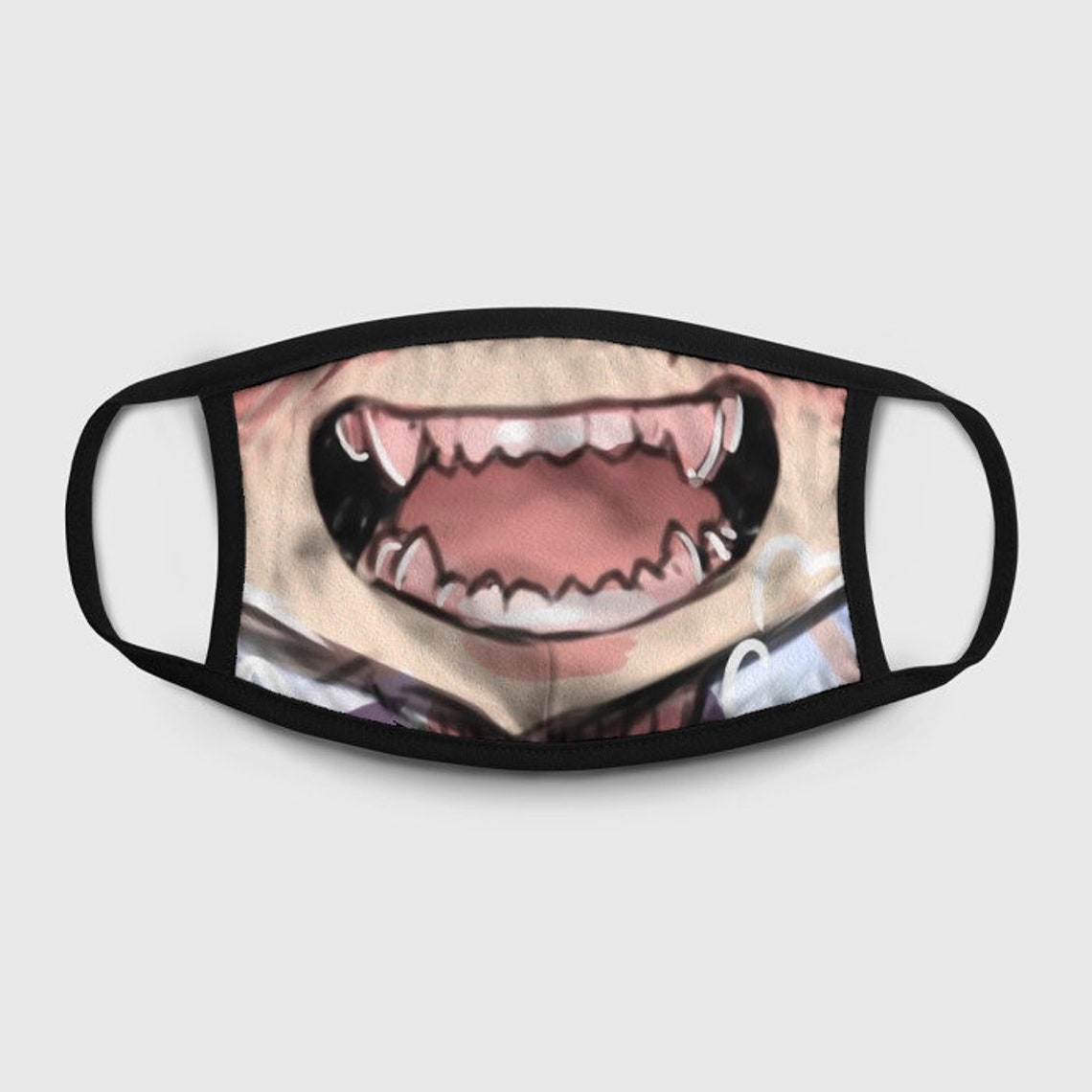 Anime Smile Teeth Face Mask Reusable Washable 100% Cotton | Etsy