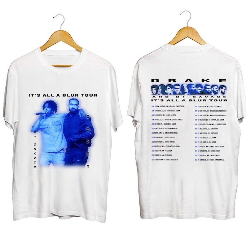 Drake 21 Savage Tour Rescheduled Shirt, Drake It's All A Blur Tour 2023 ...