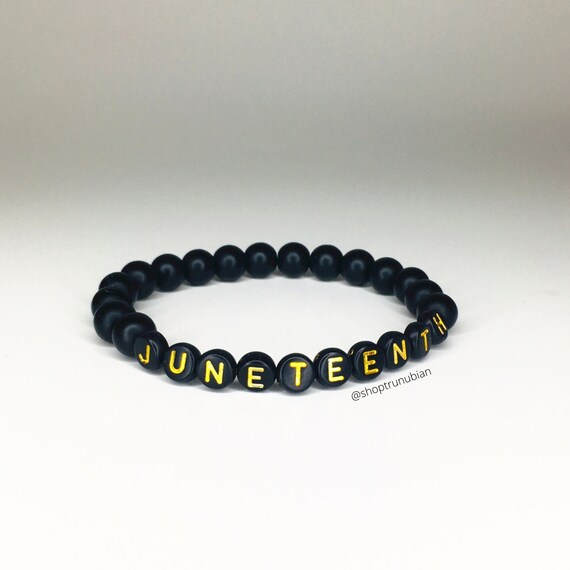 Juneteenth Black Gold Bracelets for Men Women and Kids - Etsy