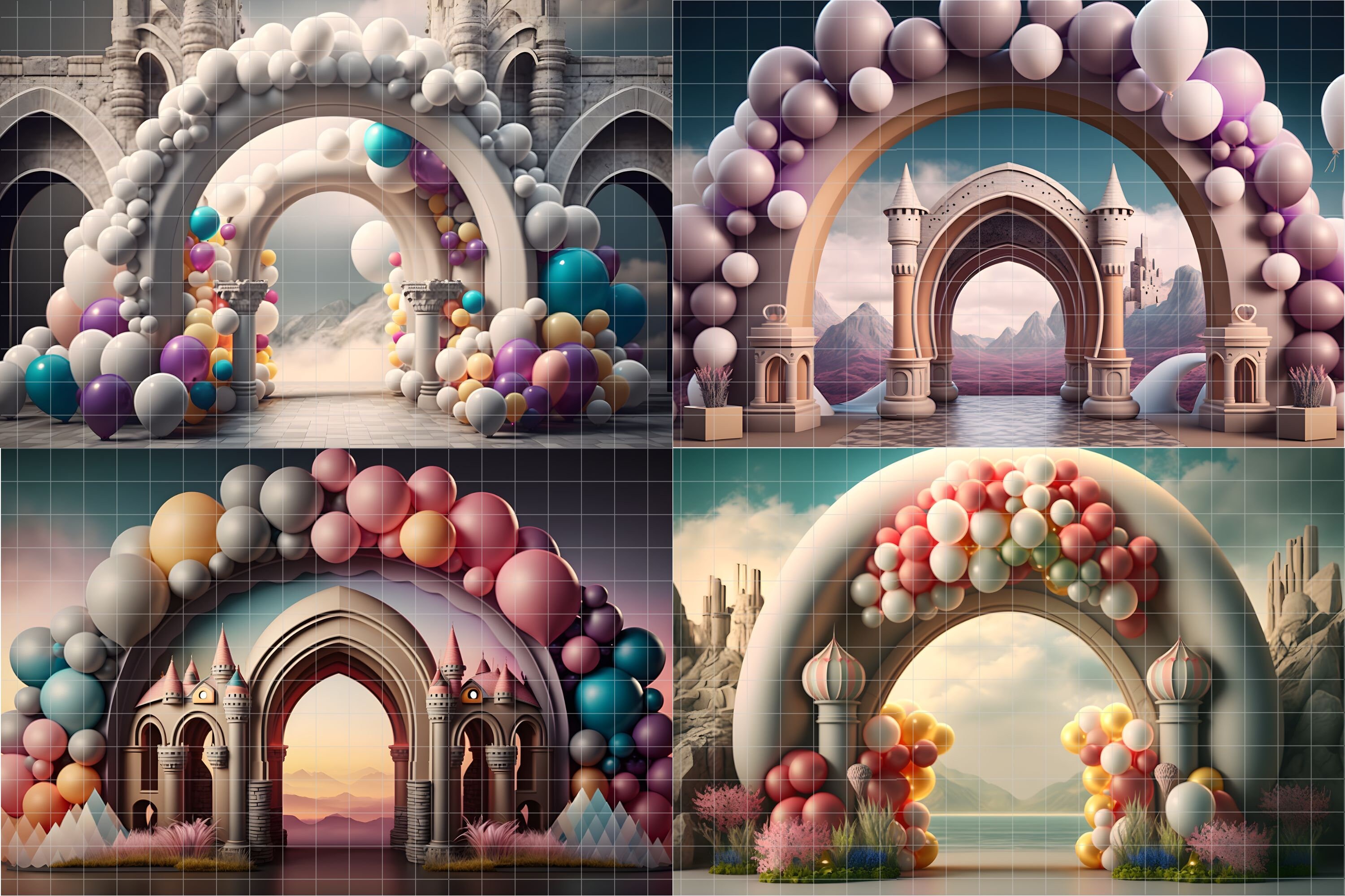 Castle Fantasy Digital Backdrops, Cake Smash, Wedding and Maternity ...