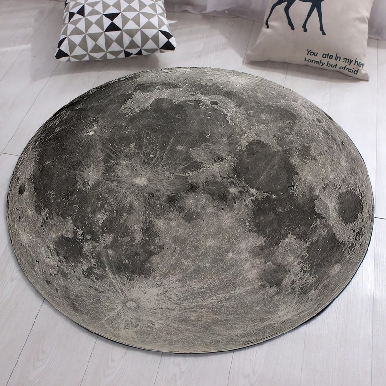 Moon Rug Full Moon Carpet 3D Round Full Moon Rug Real | Etsy