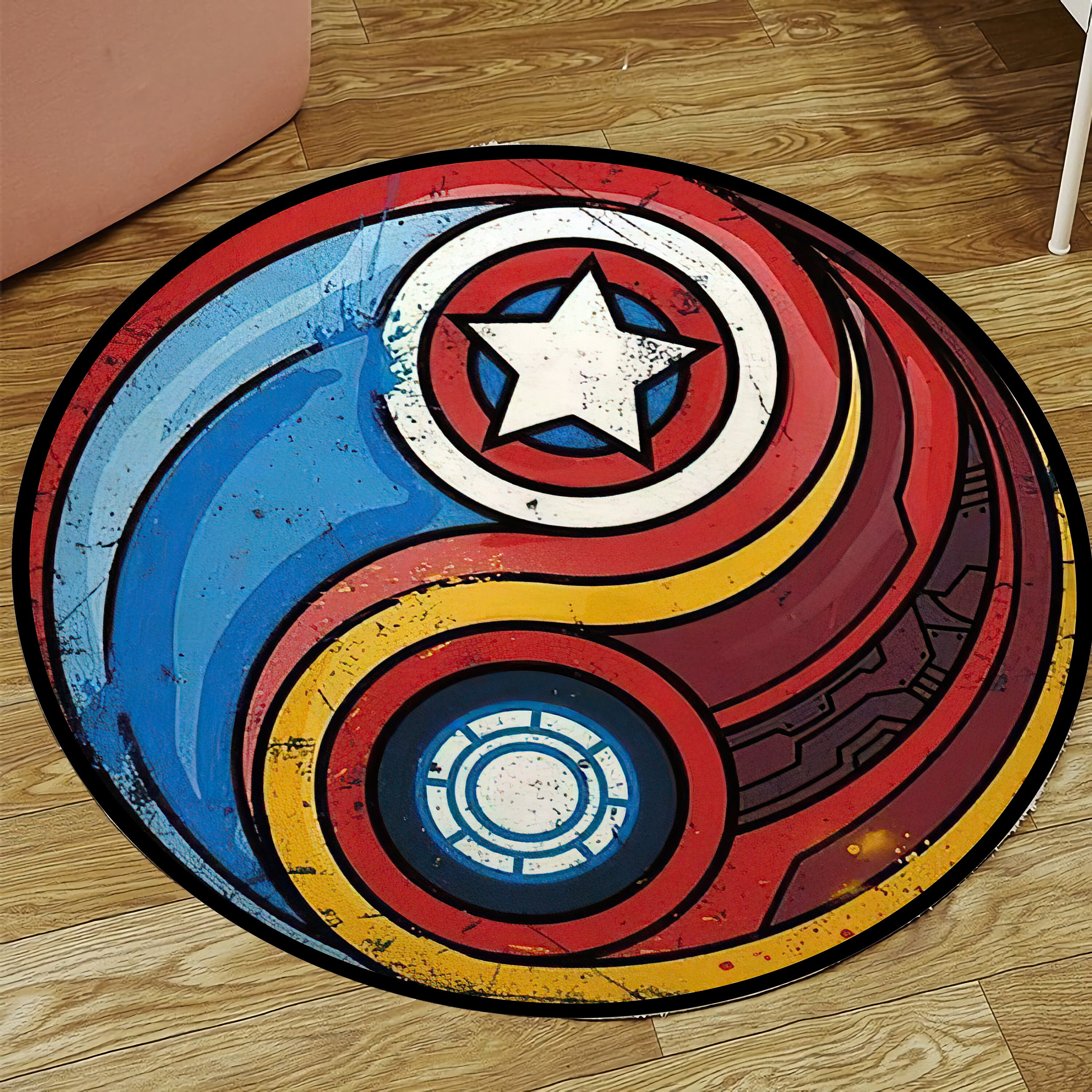 Captain America Rug Iron Man Rug Round Marvel Rug Avengers | Etsy