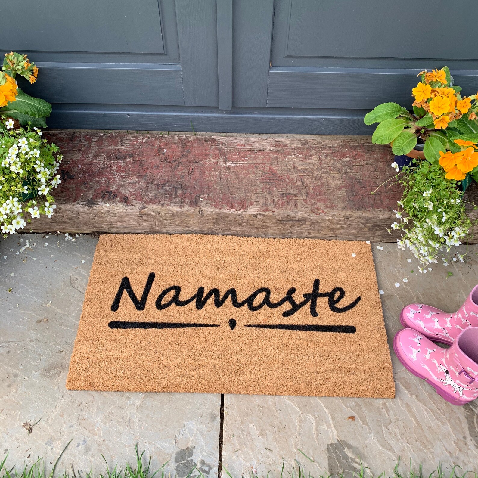 Namaste Welcome Doormat Welcome Greeting House Warming - Etsy UK