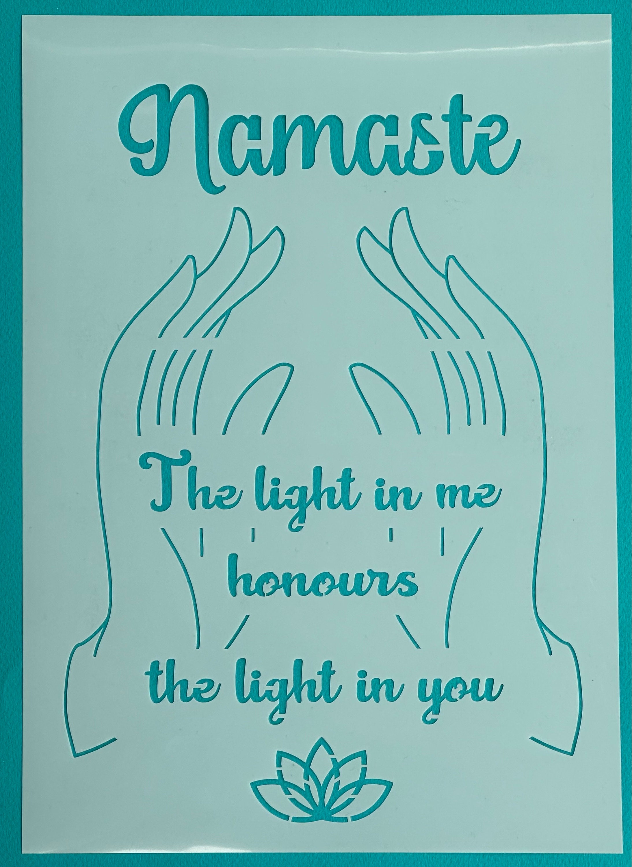 Namaste Stencil: Prayer Hands, A4 Mylar, Art & Craft - Etsy