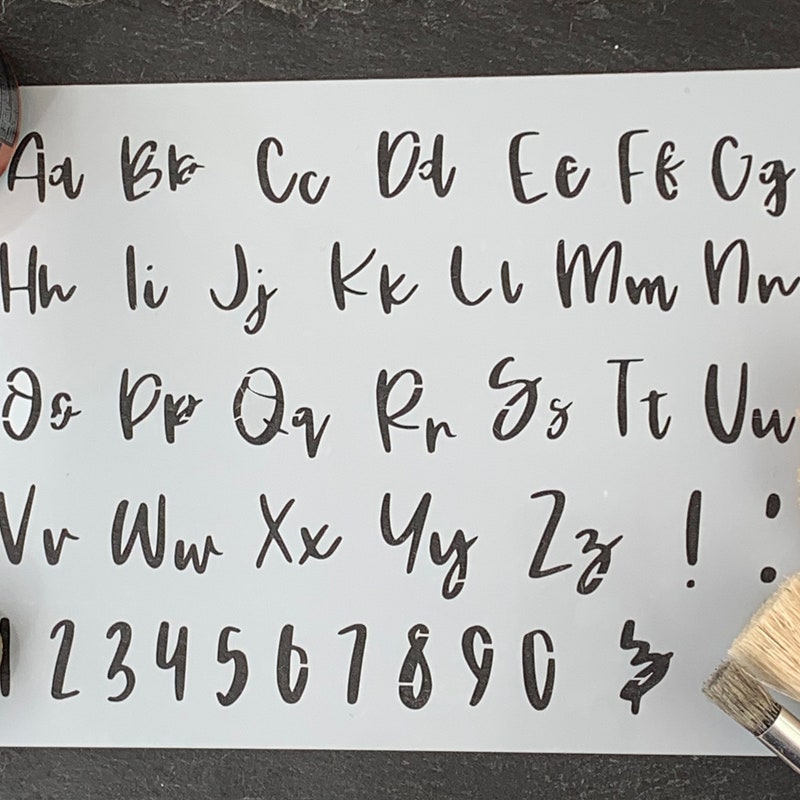 Script Stencils - Etsy