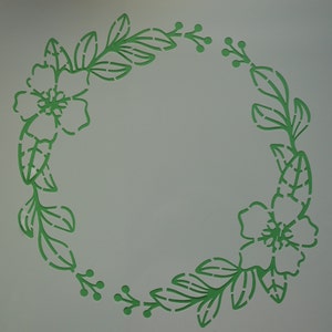 Circular Flower Border Stencil in A4 for Painting Furniture, Fabric ...
