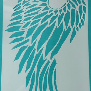 Beautiful Angel Wing Stencil. Single Large Wing in A3 for Nursery Wall ...