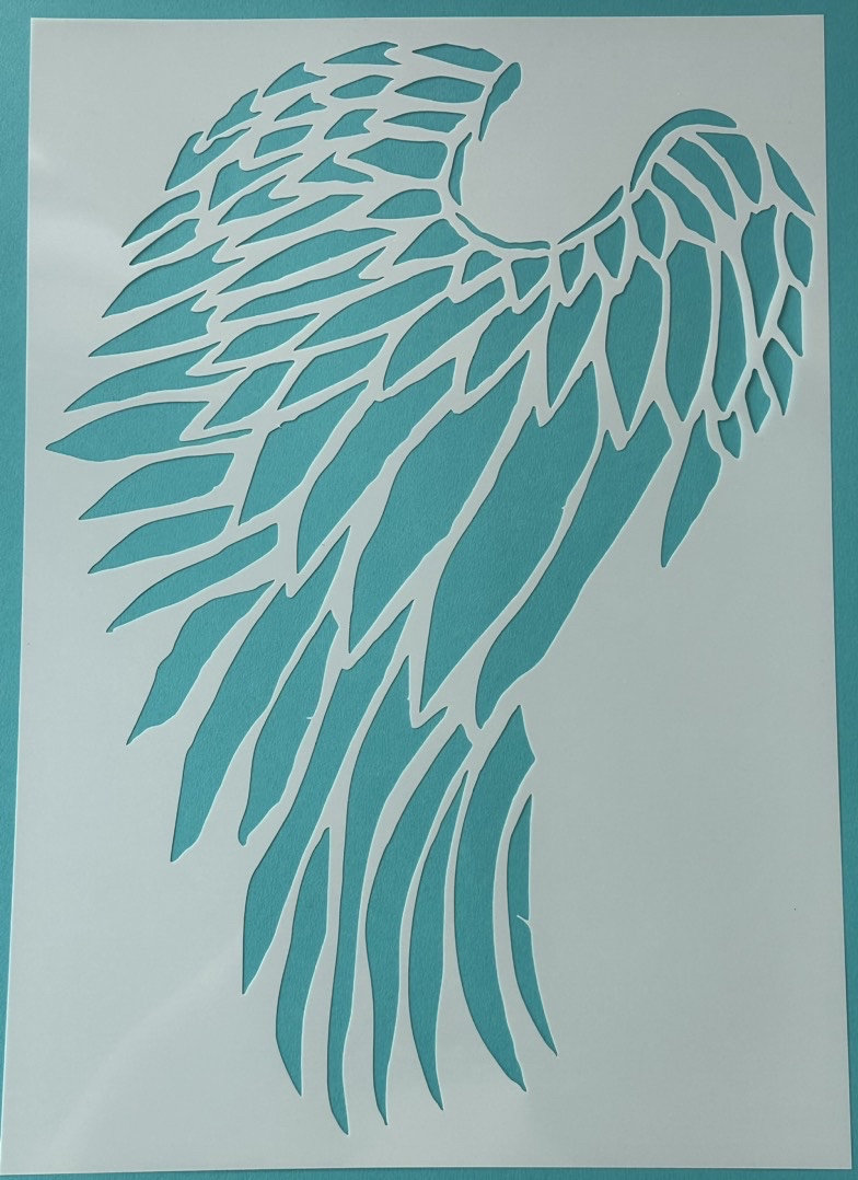 Beautiful Angel Wing Stencil. Single Large Wing in A3 for Nursery Wall ...
