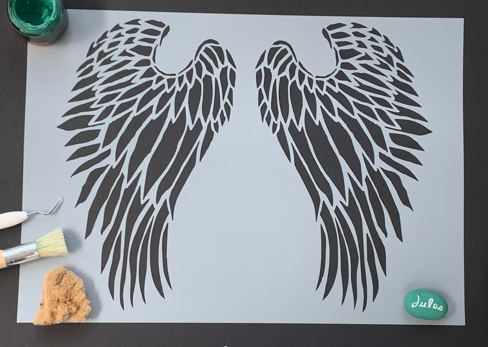 Large Beautiful Angel Wings Stencil in A3 for Fabric T-shirt - Etsy