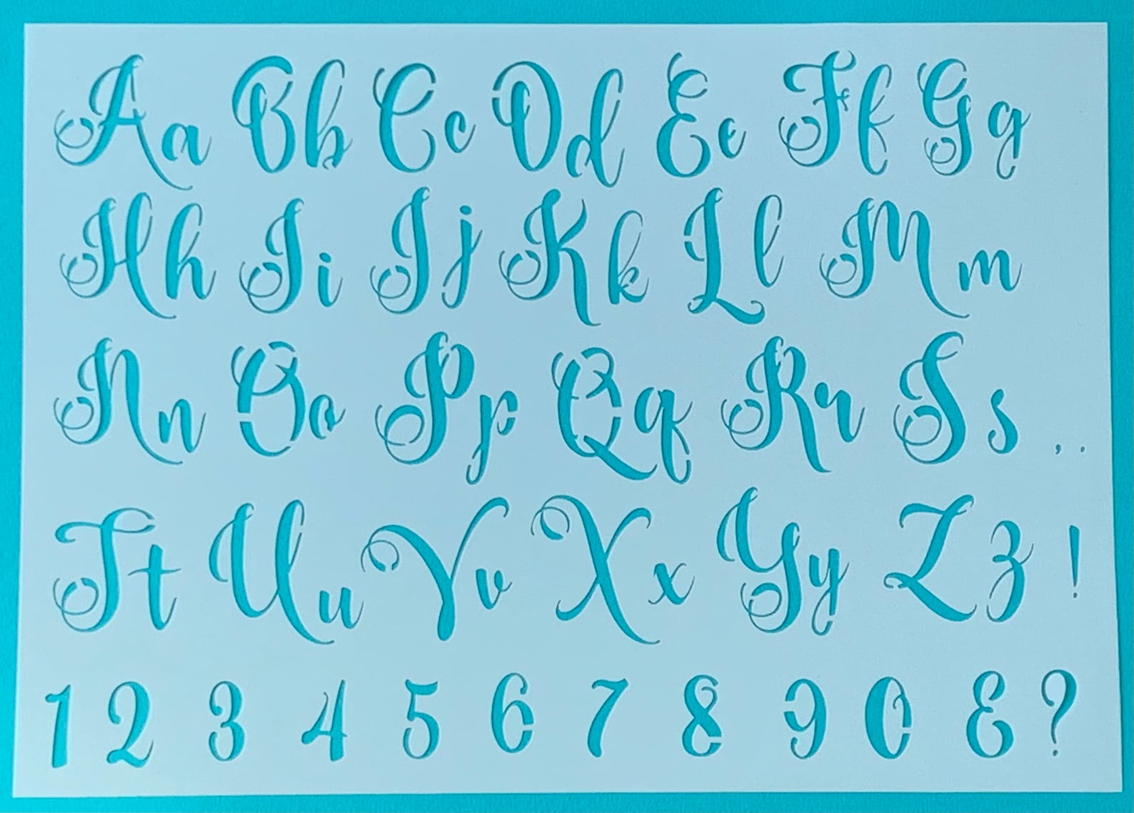 Alphabet Stencil in A4 for PAINTING, Furniture, Fabric, Tiles, Etching ...