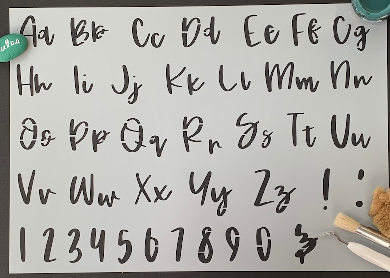 Alphabet Stencil. for PAINTING. A3 Mylar Large Font. Use on - Etsy
