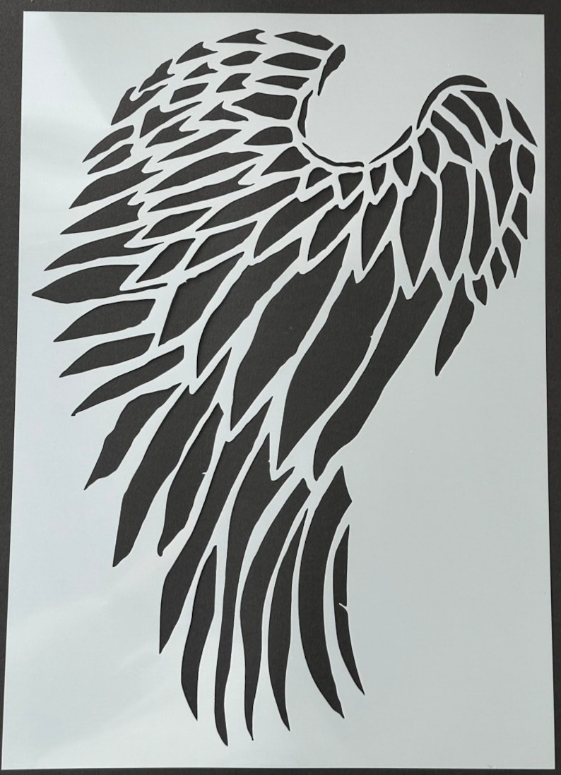 Beautiful Angel Wing Stencil. Single Large Wing in A3 for - Etsy