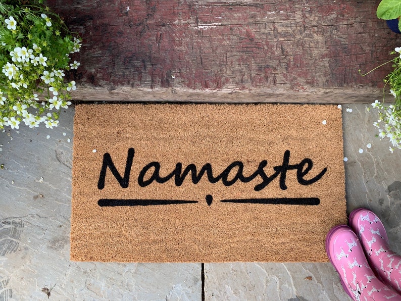 Namaste Welcome Doormat Welcome Greeting House Warming - Etsy UK
