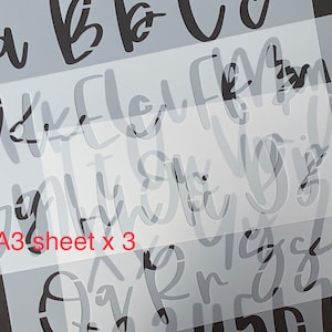 Alphabet Stencil. A3x 3. Large Sized Font in 190 Mylar for PAINTING ...