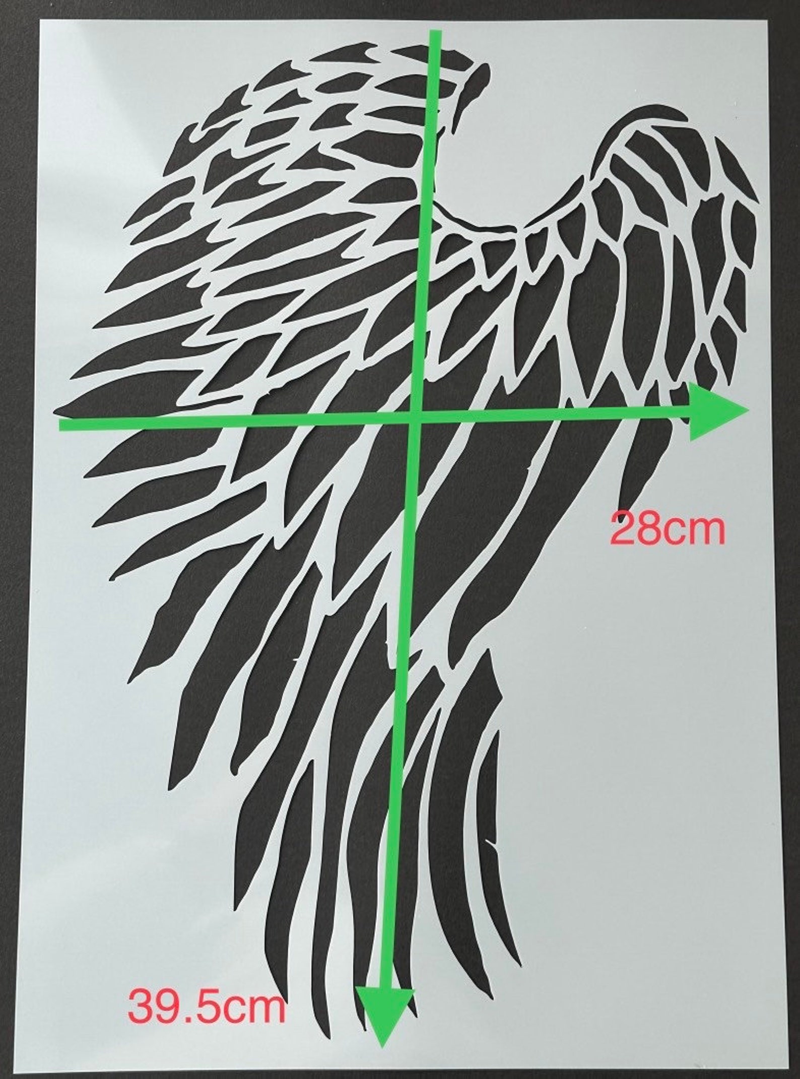 Beautiful Angel Wing Stencil. Single Large Wing in A3 for Nursery Wall ...