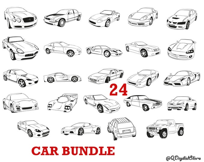 CAR BUNDLE SVG, Car Svg, Sport Car Svg, Vehicle Svg, Race Svg, Car ...