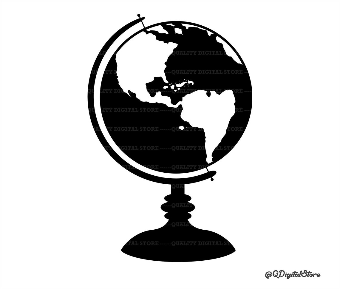 World Globe Svg, World Map Svg File for Cricut, World Globe Clipart ...