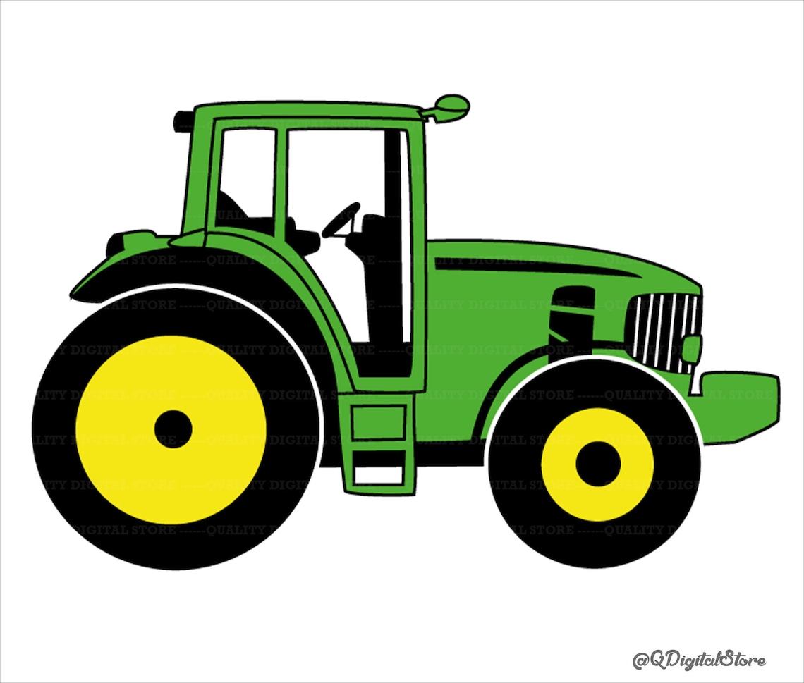 Tractor Svg - Farm Tractor Svg- Green Tractor Cut File - Tractor ...