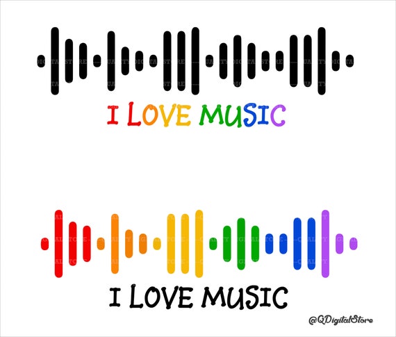 Music Svg Spotify Svg Spotify Barcode Svg I Love Music Svg - Etsy