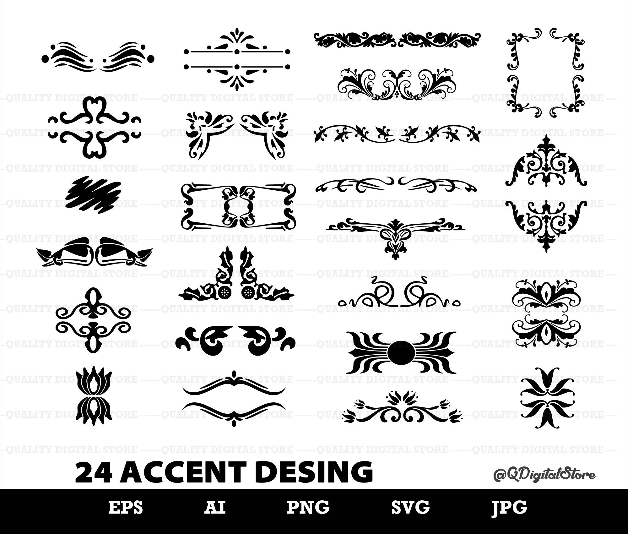 Accent Svgframe Svg Banner Svg Border Svg Cuttable Files - Etsy Australia