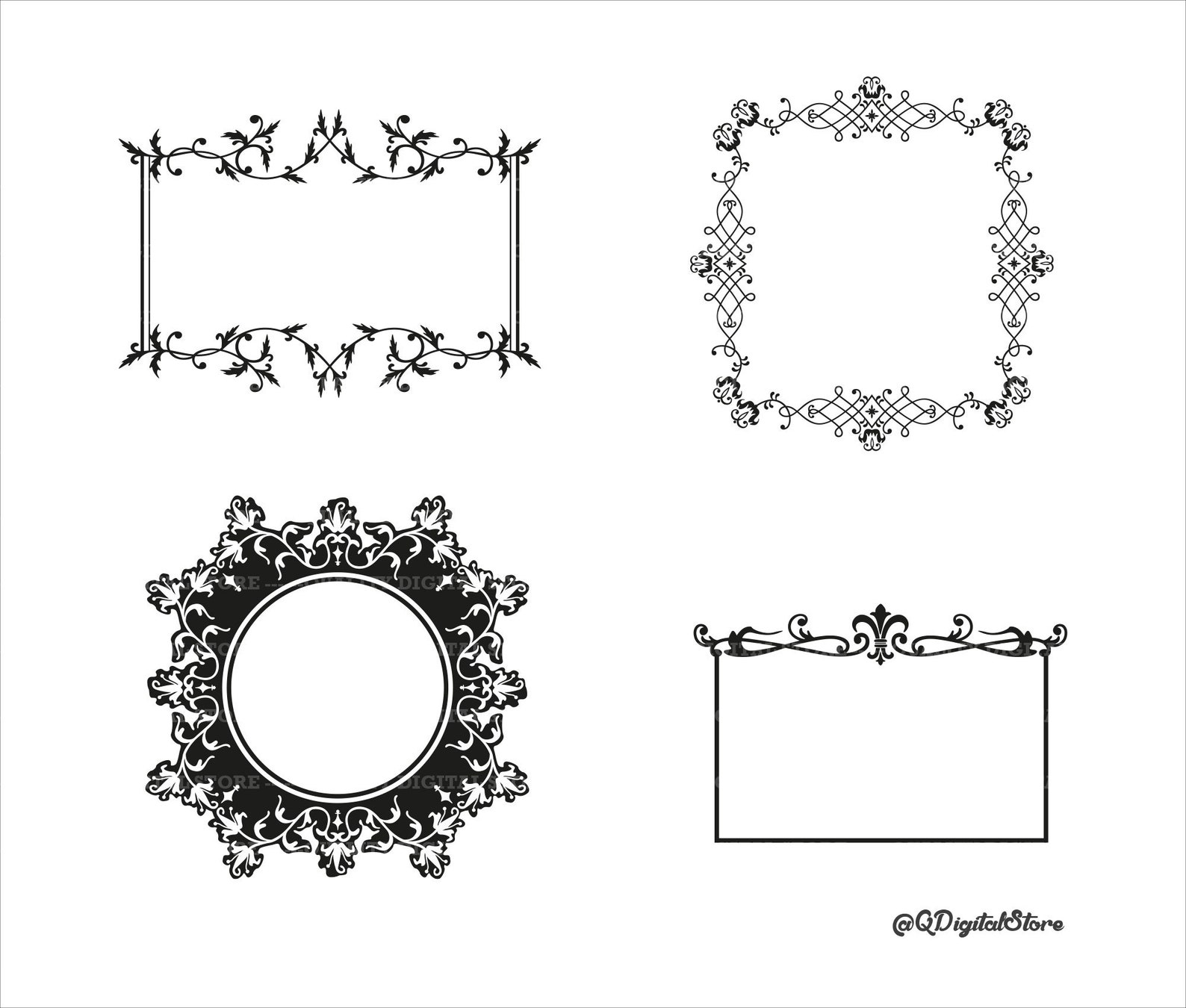 Frame Svg Vintage Frame Svg Decorative Frame Clipart - Etsy